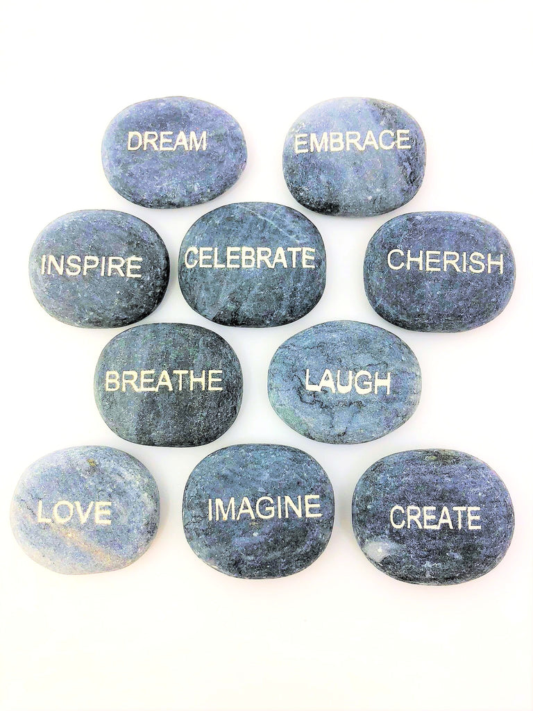 Engraved Stones with Inspirational Word Engraving - 10 Total – Wickman